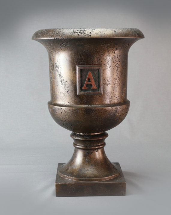 Classic Tuscan Urn with Lettering | Korestone Pottery